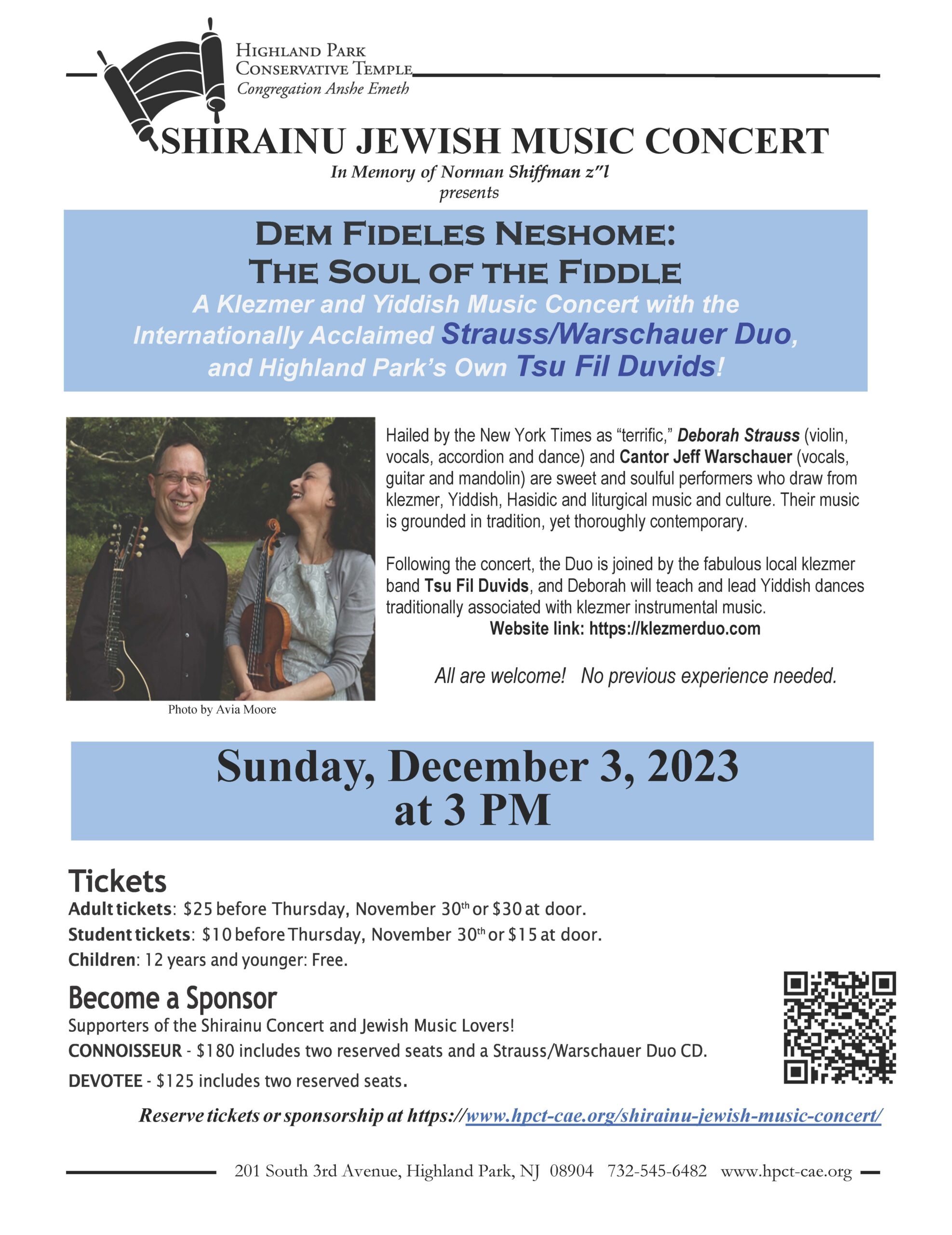 Music & Film | Highland Park Conservative Temple - Highland Park ...